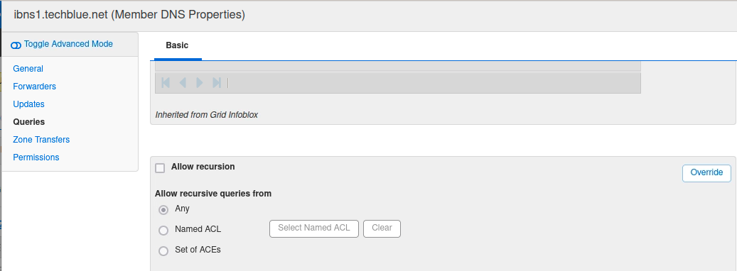 Configuring DNS recursion in NIOS (2532)